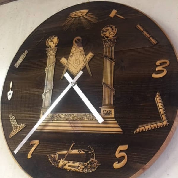 Masonic Clock - Etsy