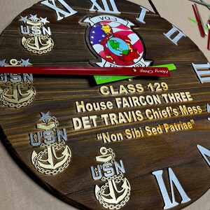 Navy Chief Custom Clocks 2 Foot - 15" Diameter Made to Order Free ...