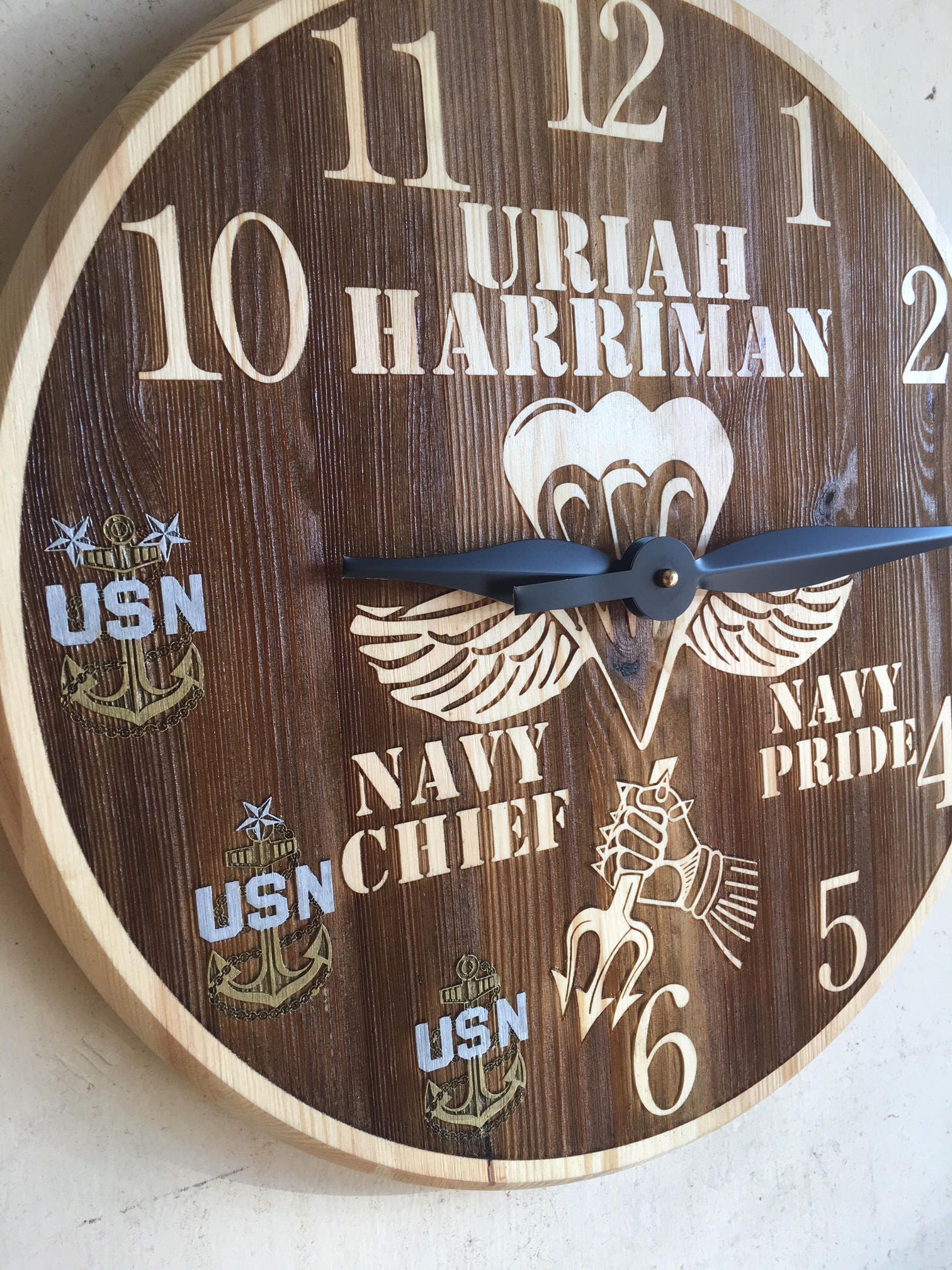 Navy Chief Custom Clocks 2 Foot 15 Diameter Made to | Etsy