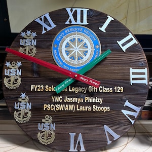 Navy Chief Custom Clocks 2 Foot - 15" Diameter Made to Order Free ...
