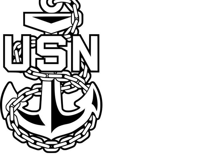 DXF US Navy Chief Senior and Master Fouled Anchors Dxf File for Use on ...