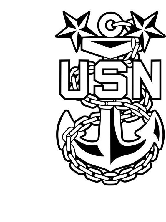 DXF US Navy Chief Senior and Master Fouled Anchors dxf file | Etsy