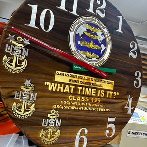 Navy Chief Custom Clocks 2 Foot - 15" Diameter Made to Order Free ...