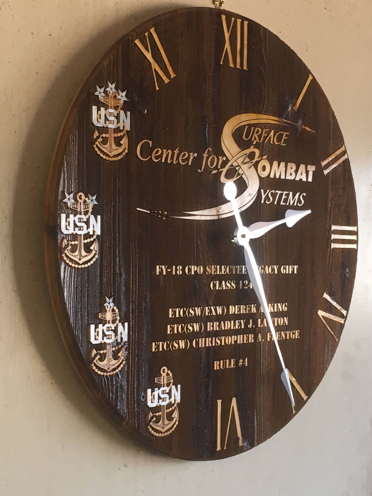 Navy Chief Custom Clocks 2 Foot 15 Diameter Made to | Etsy