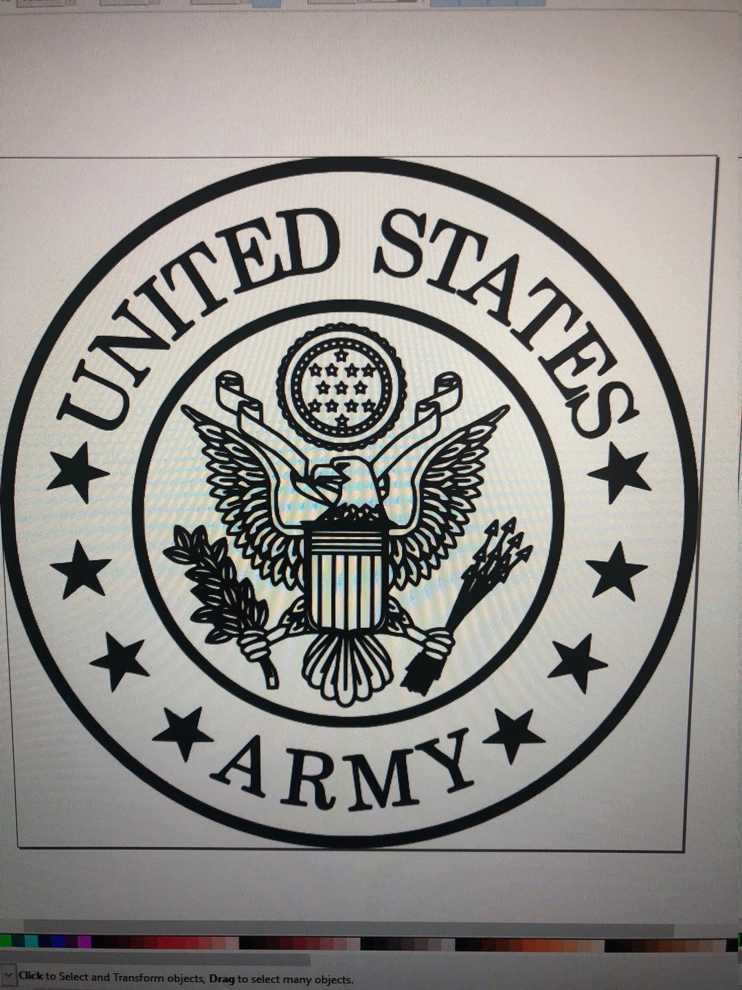 DXF US Army Seal Dxf File Good for Use on Cnc Machines, Lasers Plasma ...