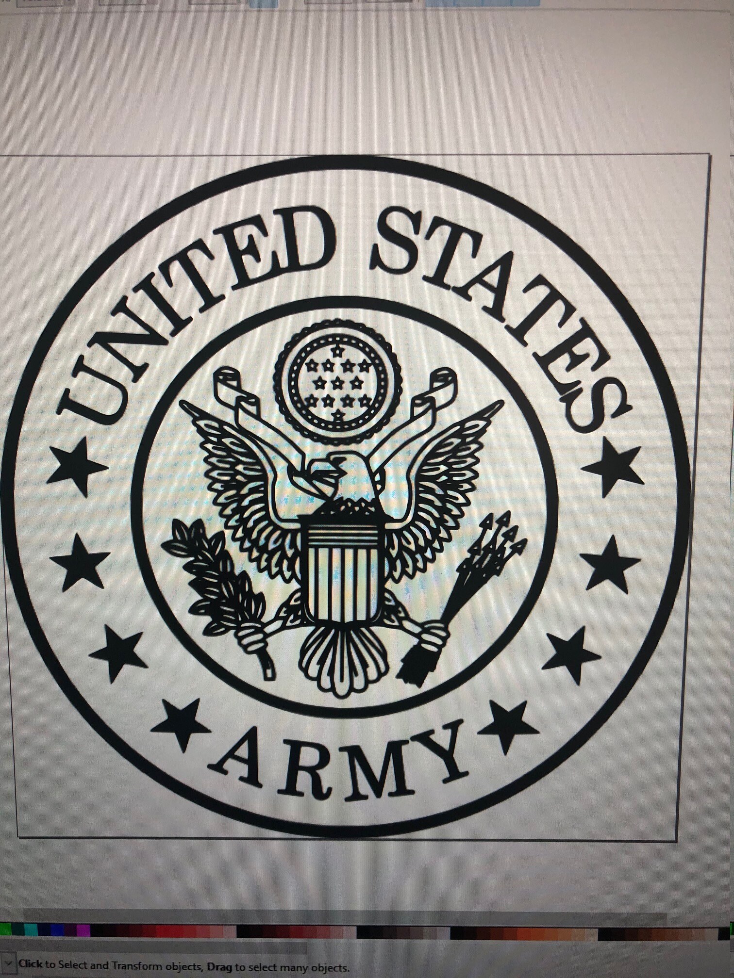 DXF US Army Seal Dxf File Good for Use on Cnc Machines, Lasers Plasma ...