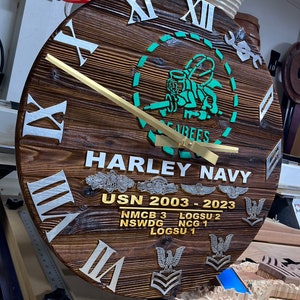 Navy Chief Custom Clocks 2 Foot - 15" Diameter Made to Order Free ...