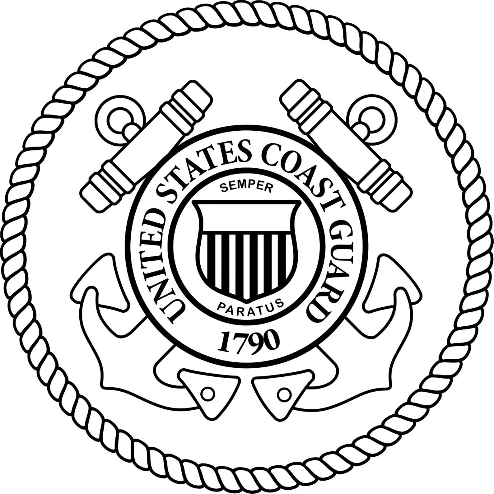 DXF US Coast Guard Seal SVG Dxf File Good for Use on Cnc Machines ...