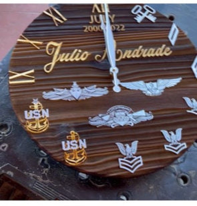 Navy Chief Mess Clock Made From Solid Wood With High Torque - Etsy
