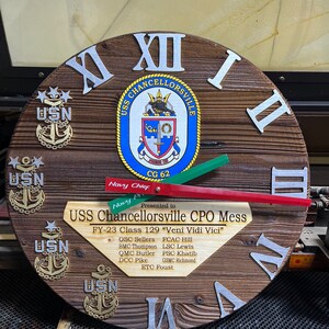 Navy Chief Custom Clocks 2 Foot - 15" Diameter Made to Order Free ...