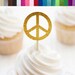 Peace Cupcake Toppers, Peace Sign Food Picks, Groovy Party Decorations ...