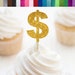 Dollar Sign Cupcake Toppers, Money Cupcake Toppers, Dollar Food Picks ...