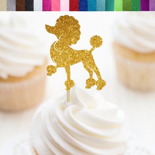 French Poodle Cupcake Toppers - Etsy