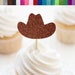 Cowboy Hat Cupcake Toppers, Cowgirl Hat Food Picks, Cowboy Party Decor ...