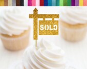 Sold Sign Cupcake Toppers Housewarming Party Decorations - Etsy