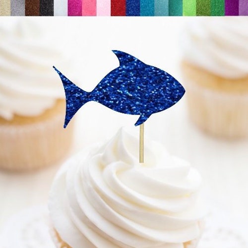 Fish Cupcake Toppers Fishing Theme Birthday Party Food Picks - Etsy