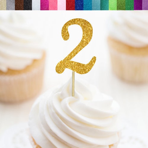 2 Cupcake Toppers Two Food Picks Two Cupcake Toppers 2nd - Etsy