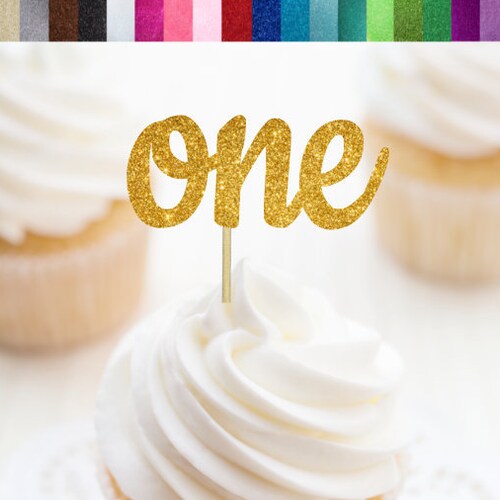 1 Cupcake Toppers 1 Food Picks One Cupcake Toppers First - Etsy