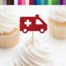 Ambulance Cupcake Toppers, Paramedic Cupcake Toppers, Nurse Cupcake ...