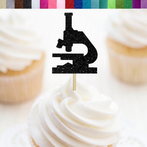Microscope Cupcake Toppers Science Party Decorations Doctor - Etsy