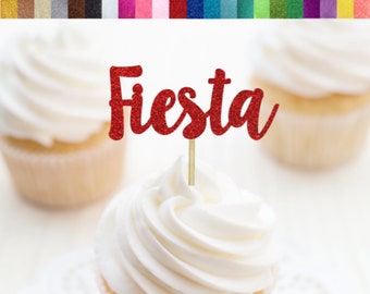 Fiesta Cupcake Toppers | Etsy