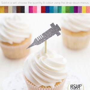 Syringe Cupcake Toppers, Nurse Party Decorations, Nurse Graduation ...