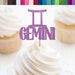 Gemini Cupcake Toppers Gemini Birthday Party Decorations - Etsy