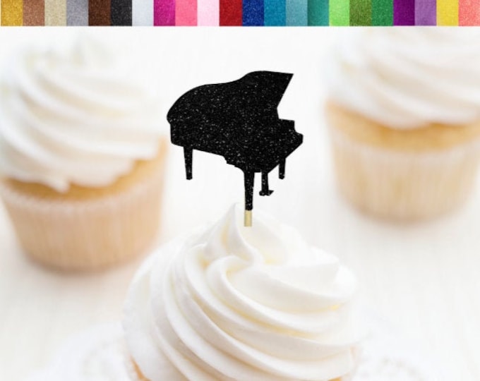 Grand Piano Cupcake Toppers, Music Party Decorations, School Band Party ...