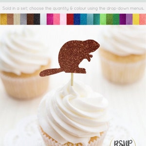 Beaver Cupcake Toppers, Canada Day Party Decorations, Canada Day Food ...