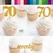 Number 70 Cupcake Toppers, Seventy Food Picks, 70th Birthday ...