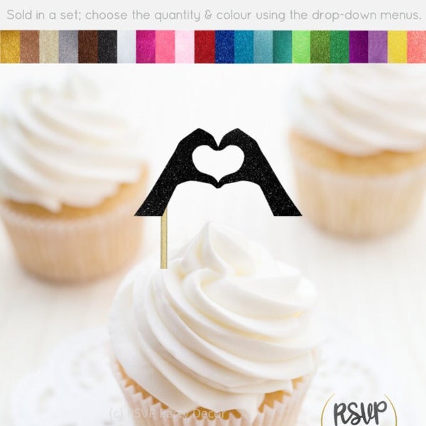 Heart Cupcake Topper - Etsy