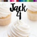 Custom 4th Birthday Cupcake Toppers, Personalized 4th Birthday Party ...