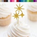 Sparkle Cupcake Toppers, Glitter Food Picks, Star Birthday Party Decor ...