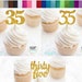 Number 35 Cupcake Toppers, Thirty Five Food Picks, 35th Birthday ...