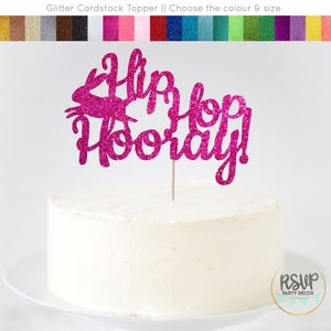 Hip Hop Hooray Cake Topper, Bunny Themed Birthday Decorations, Rabbit ...