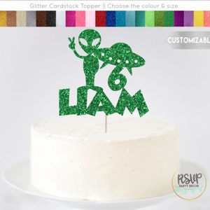 Custom Alien Cake Topper, Alien Themed Party Decorations, Space Party ...