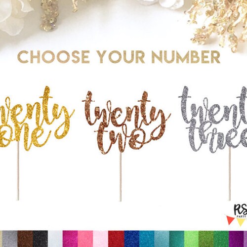 Twenty Three Cake Topper / 23 Cake Topper / 23rd Birthday / - Etsy