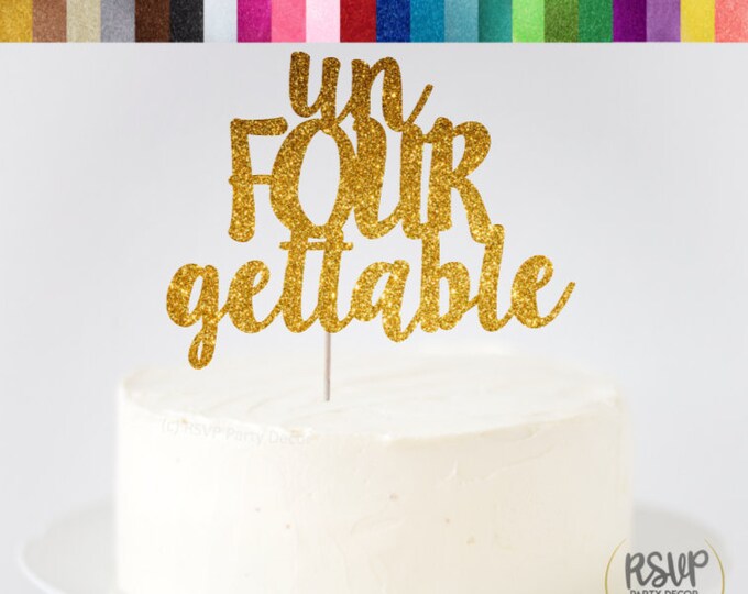 Four & Fabulous Cake Topper 4th Birthday Cake Topper Four | Etsy