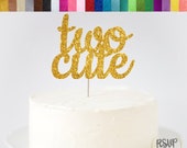 Two Cute Cake Topper Two Cake Topper 2nd Birthday Cake - Etsy