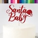 Santa Baby Cake Topper, Santa Baby Sign, Christmas Baby Shower ...