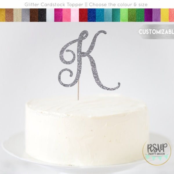 Letter K Cake Topper - Etsy