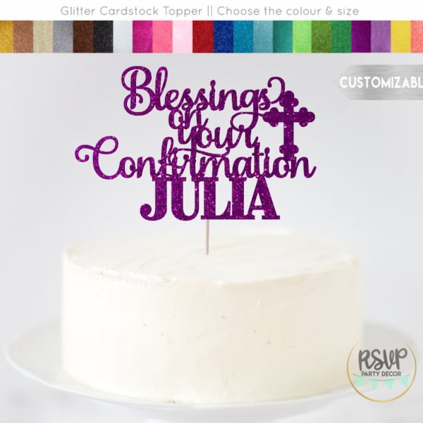 Confirmation Cake Topper - Etsy