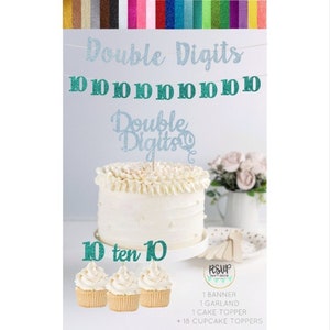 10th Birthday Party Decor, Double Digits Party Decorations, Double ...