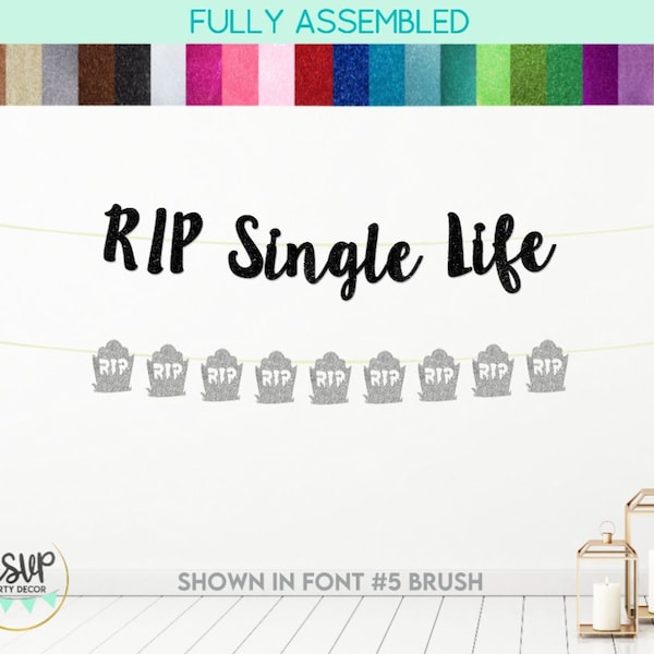 Rip Single Life Banner - Etsy Ireland