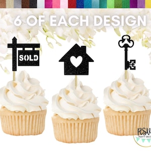 18 PCS Housewarming Cupcake Topper Set, Housewarming Party Decorations ...