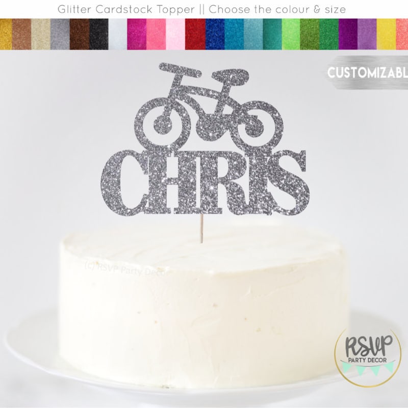 Bicycle Cake Topper - Etsy