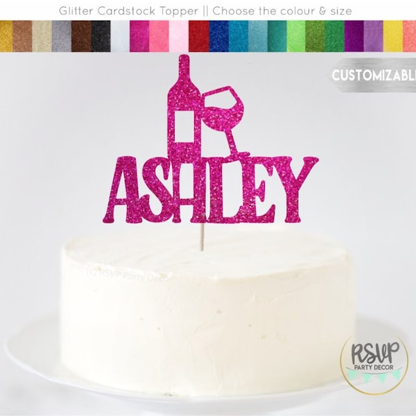 Wine Cake Topper - Etsy