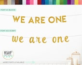 We Are One Banner Glitter We Are One Sign Twins' First | Etsy