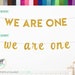 We Are One Banner Glitter We Are One Sign Twins' First - Etsy
