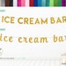 Ice Cream Bar Banner, Ice Cream Station Sign, Sundae Bar Banner, Ice ...